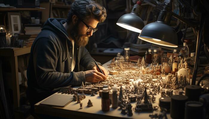 Artist Working Stock Photos, Images and Backgrounds for Free Download