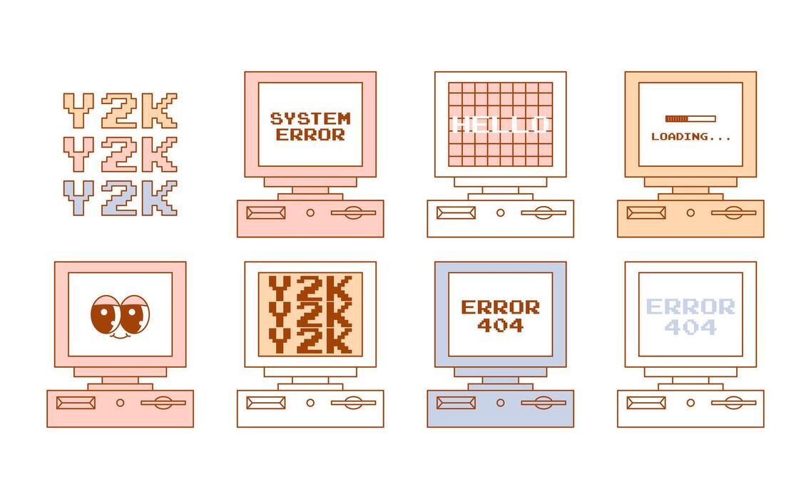 Y2k Computer Vector Art, Icons, and Graphics for Free Download