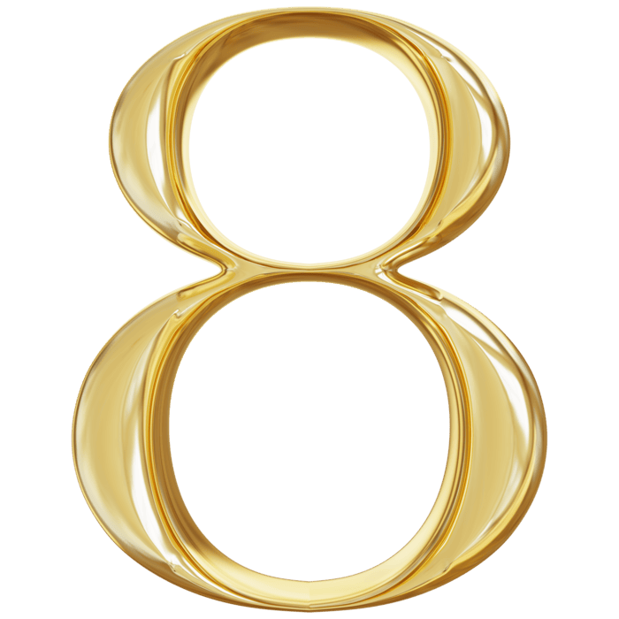 Number 8 PNGs for Free Download