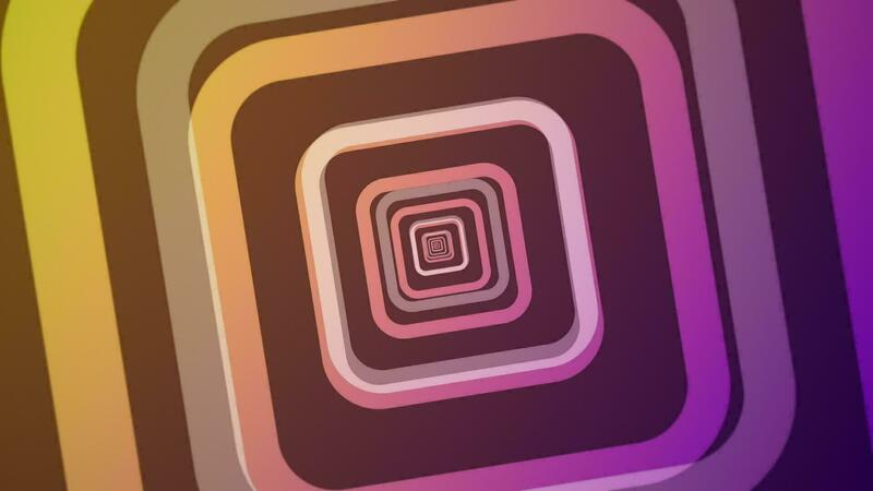 Vibrant colorful repeating rounded squares pattern abstract background. This fun retro purple ...