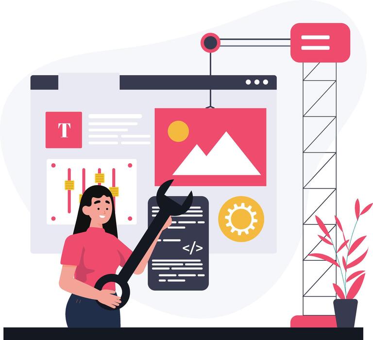 Female Web Developer Vector Art, Icons, and Graphics for Free Download