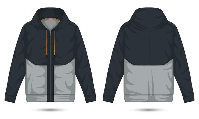 Windbreaker Jacket Mockup Vector Art Icons And Graphics For Free Download