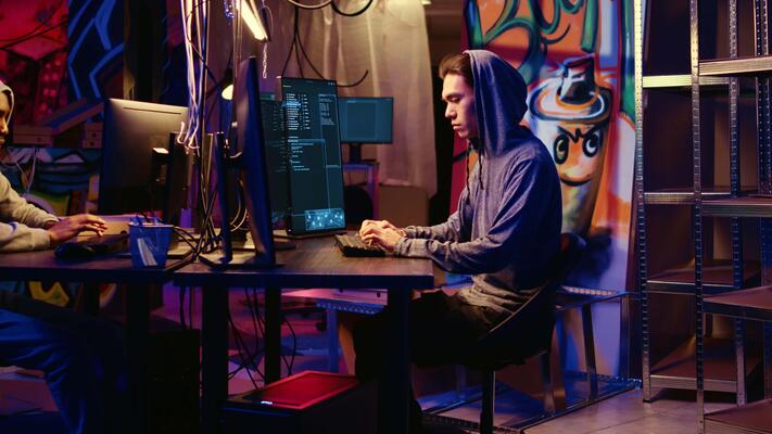 Hacker Code Running Stock Video Footage for Free Download