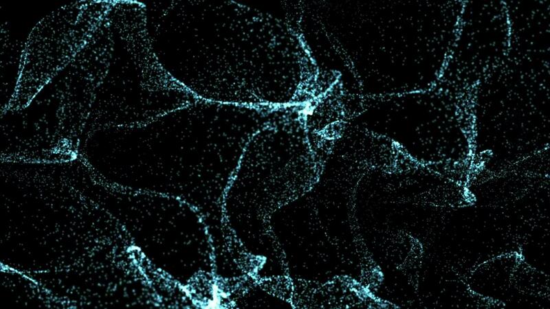 Abstract 3d Dot Particle Waves Dynamic Animation Background Video Blue Color Animated 3d Dot