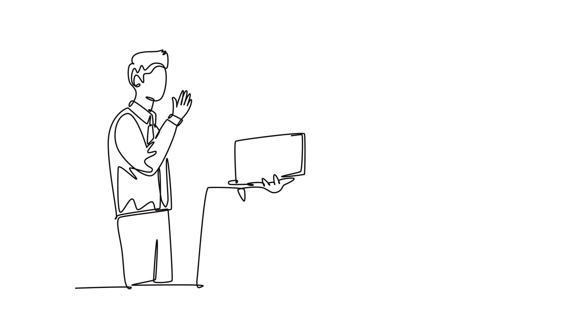 yo dibujo animación de soltero línea dibujar joven atractivo empresarios y mujer de negocios ...