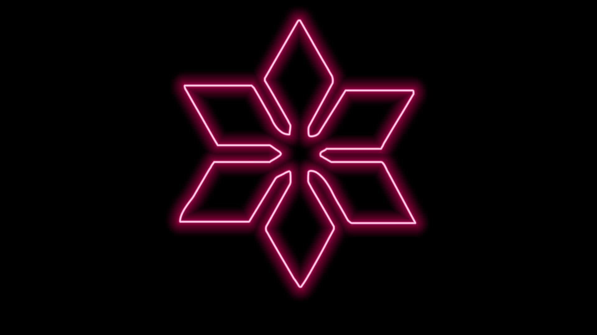 Neon Snow Flakes Falling On Dark Background 35159601 Stock Video At Vecteezy