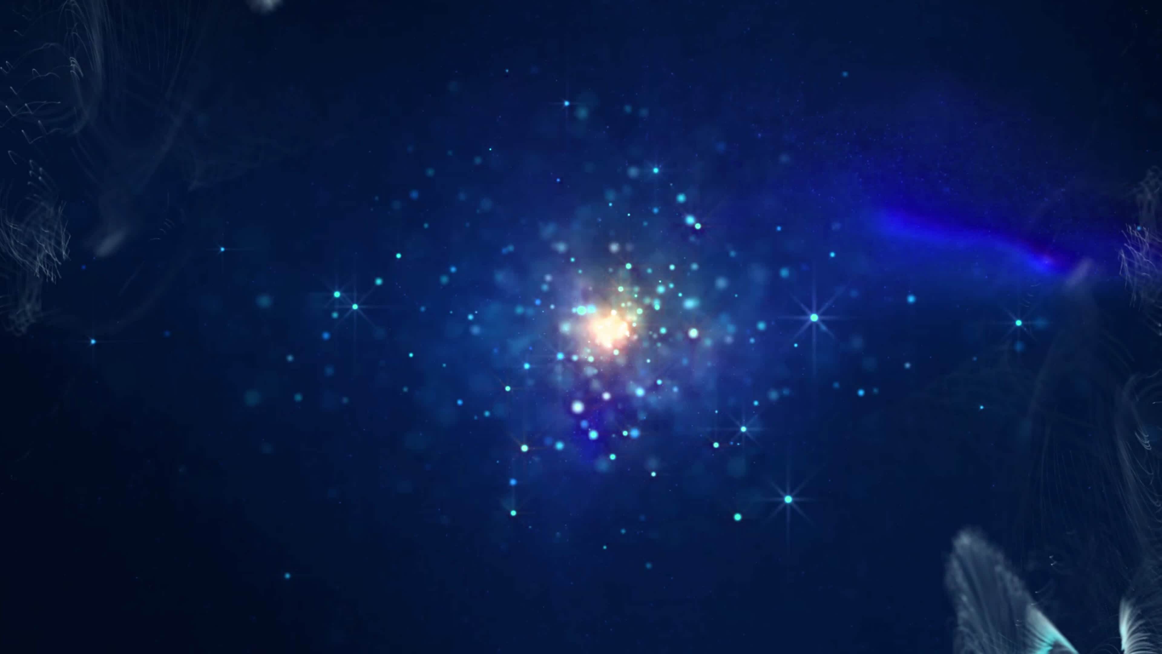 une boucle animation arrière-plans avec coloré particule explosions, glacial brouillard effets ...