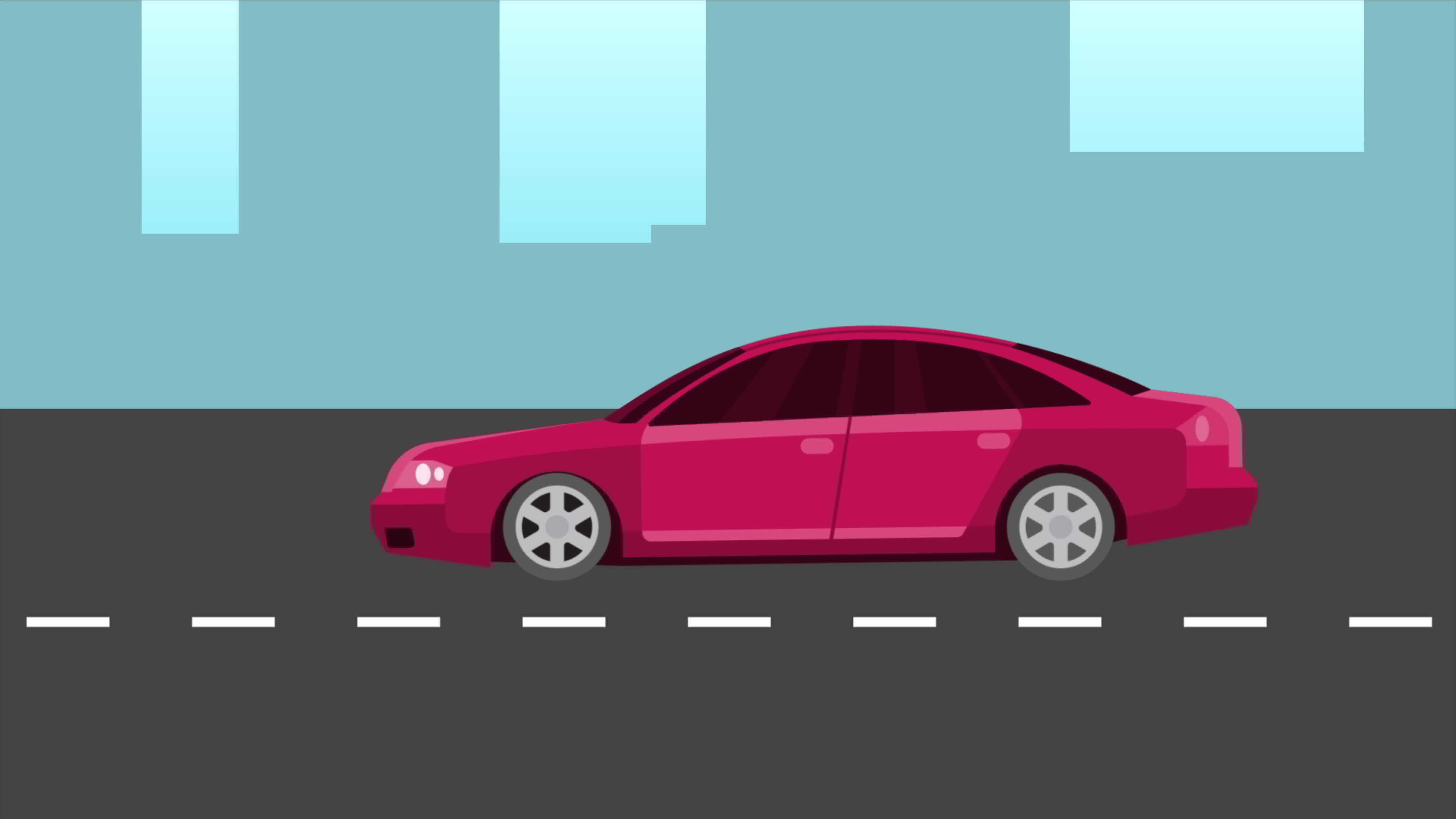 Car Driving 2D Animation 35241498 Stock Video at Vecteezy