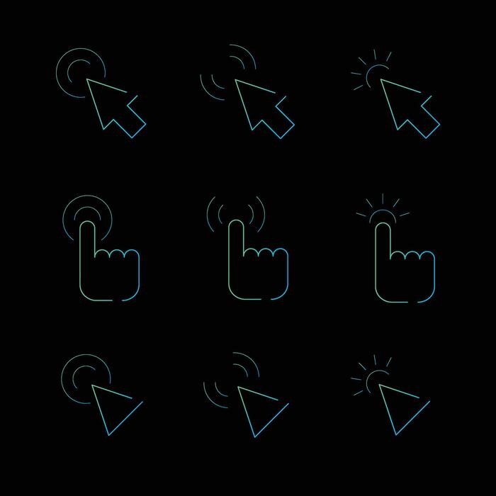 Neon Cursor Vector Art, Icons, and Graphics for Free Download