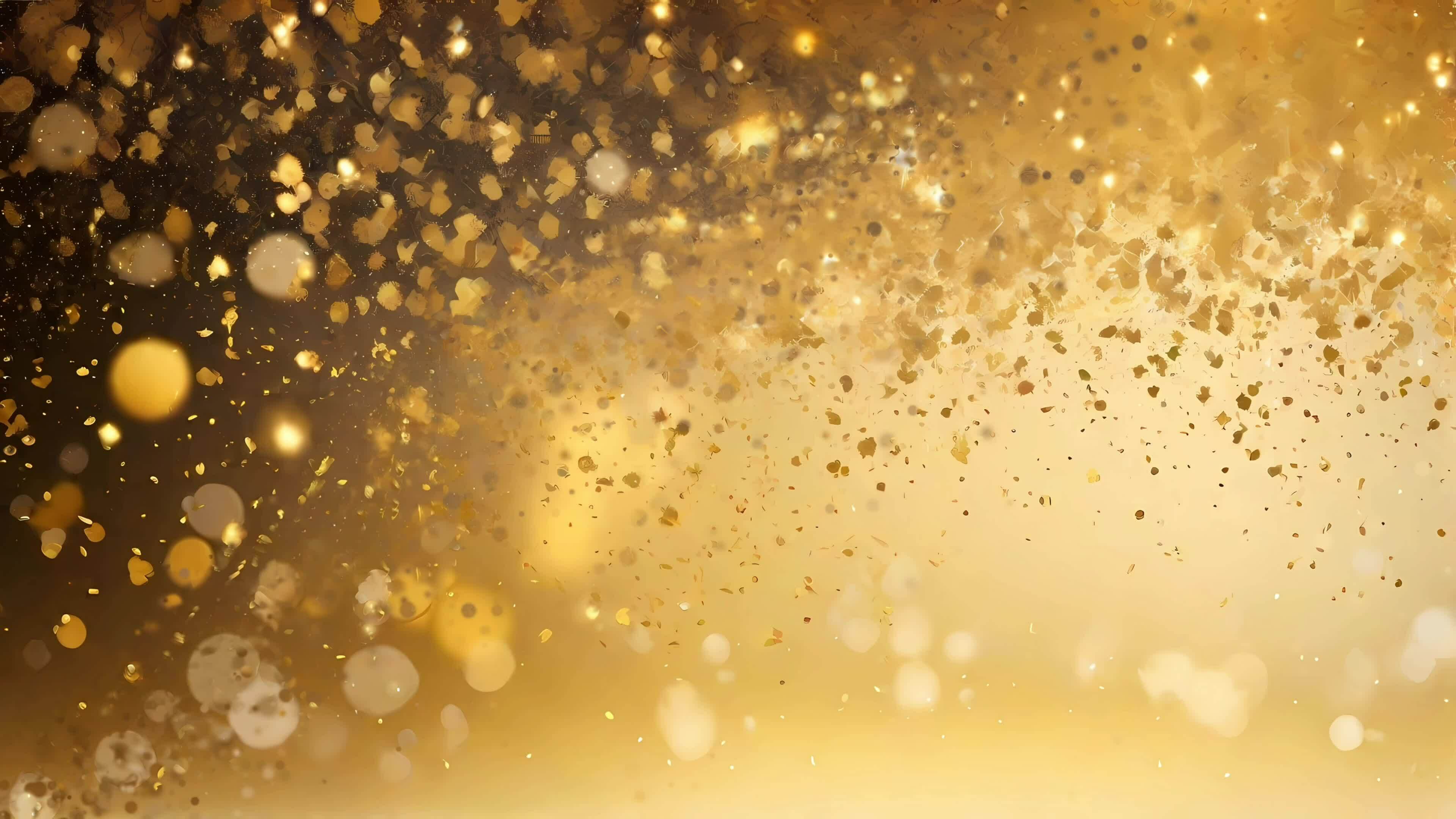 AI generated golden glitter particles on a black background 35303700 Stock Video at Vecteezy