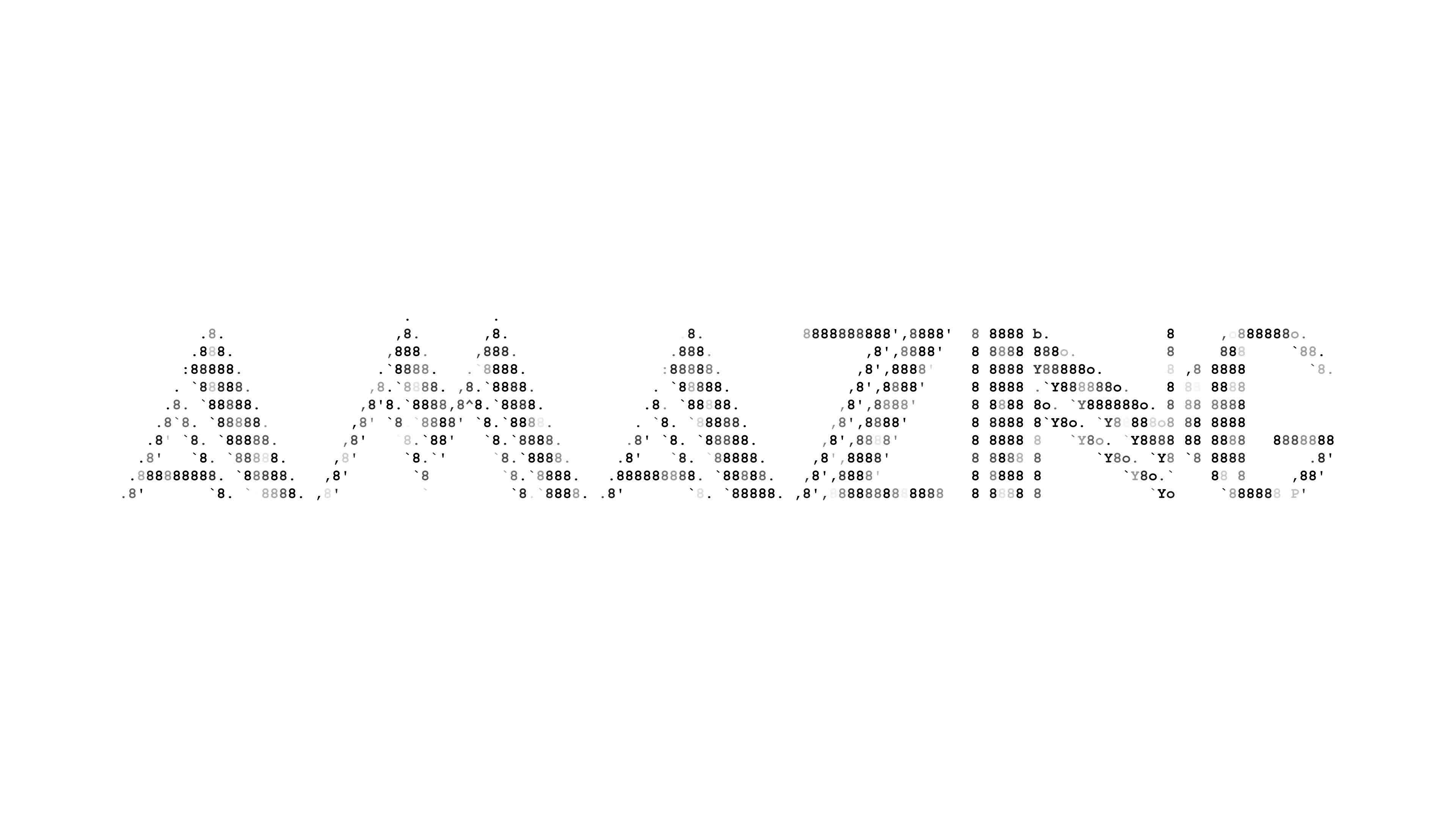 Amazing Ascii Word Animation Loop On White Background Ascii Code Art Symbols Typewriter In And