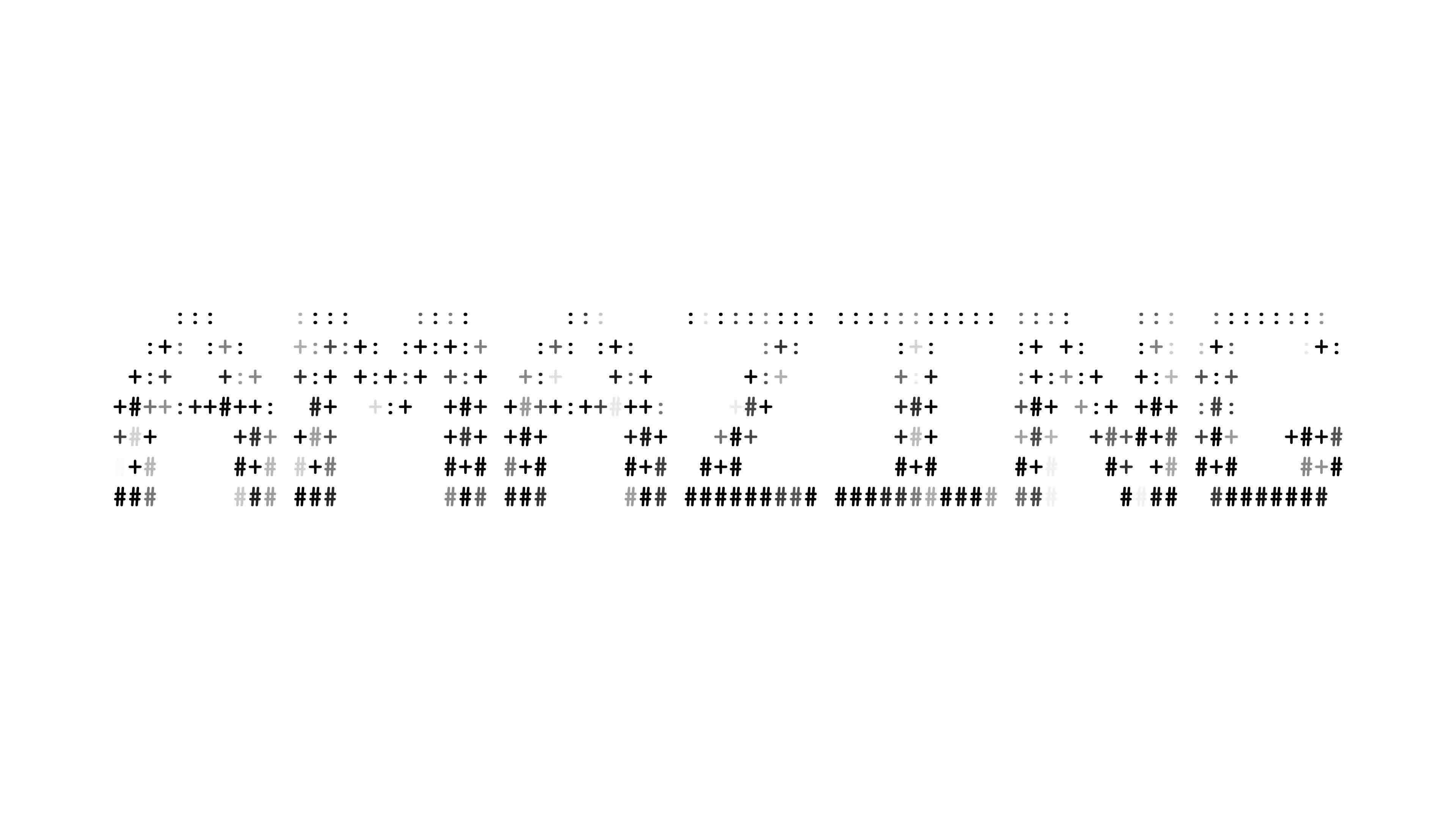 Amazing Ascii Word Animation Loop On White Background Ascii Code Art Symbols Typewriter In And