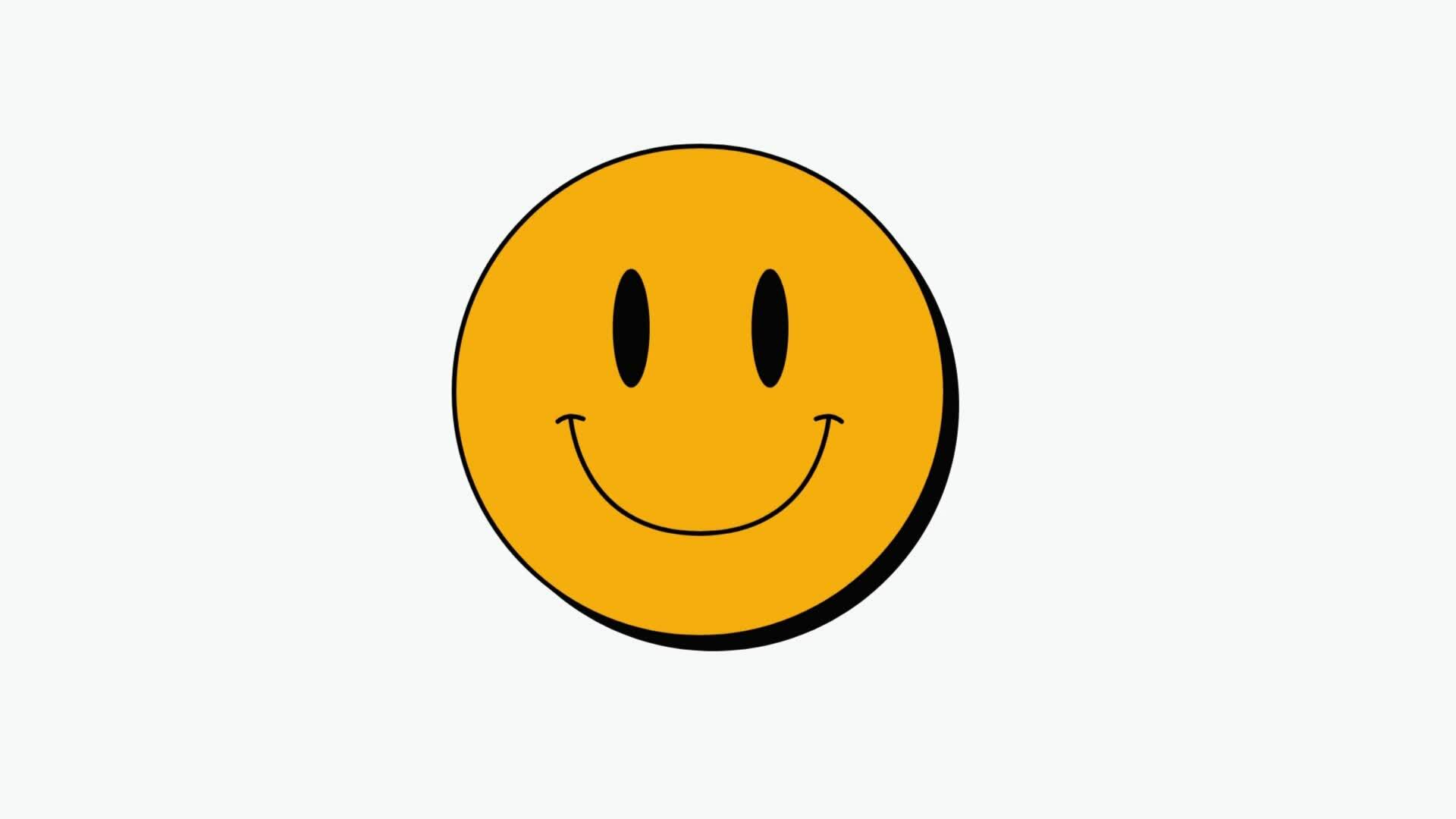 animated 2d Smiley Icon Switching From Happy in white background ...
