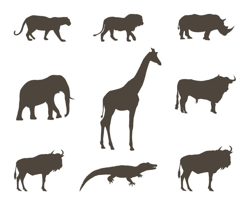 Page 2 | Safari Animals Silhouette Vector Art, Icons, and Graphics for ...