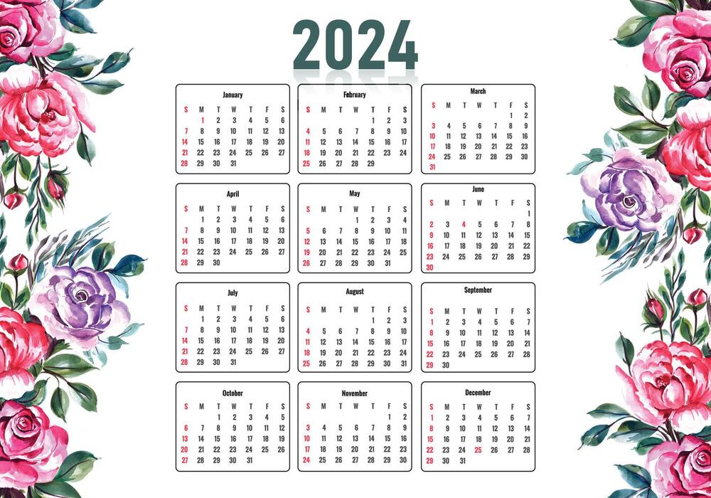 Calendar 2025 SVGs for Free Download
