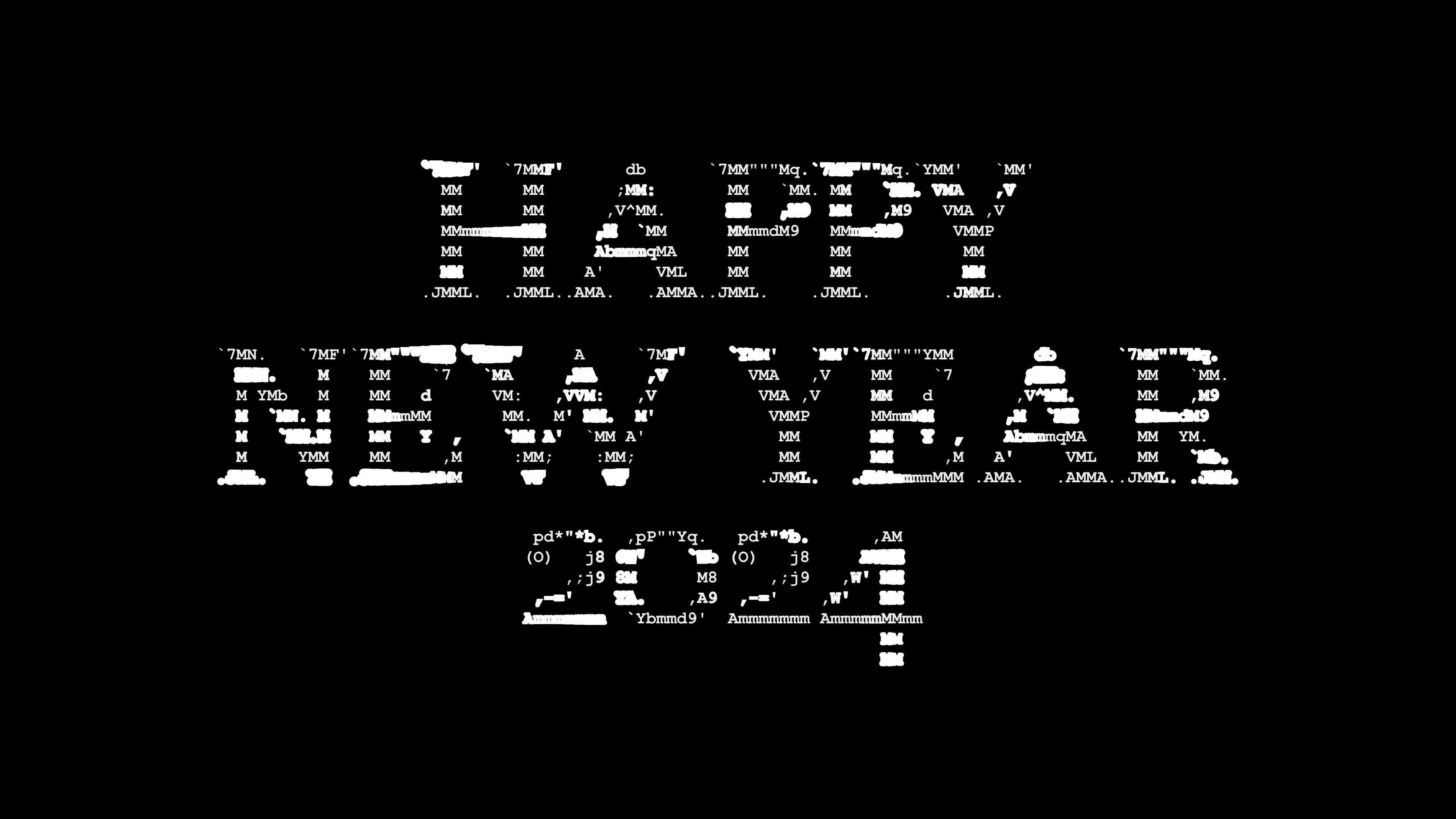Happy New Year 2024 Ascii Animation On Black Background Ascii Art Code Symbols With Shining And