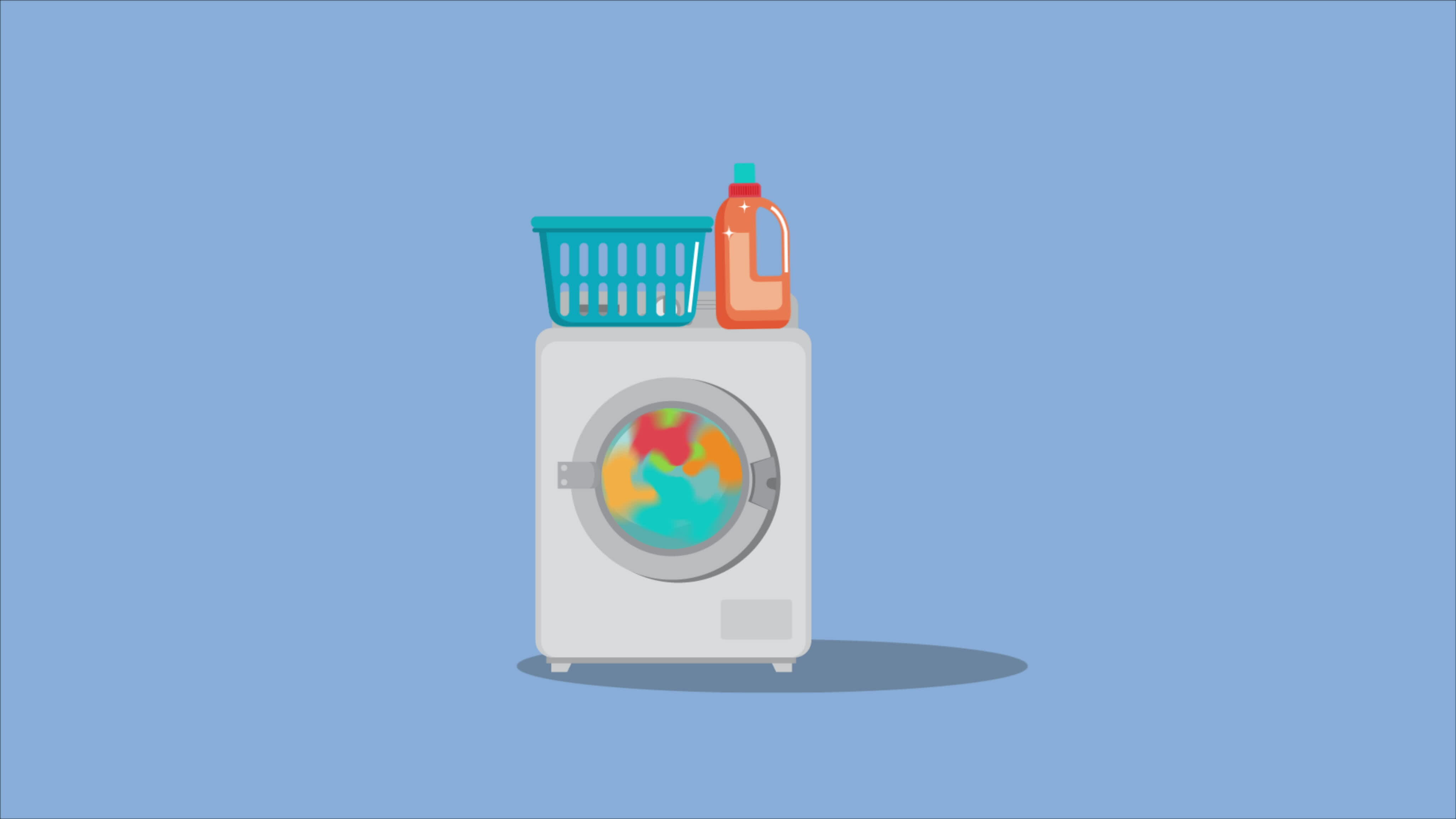 Washing Machine 2D Animation 35443263 Stock Video at Vecteezy