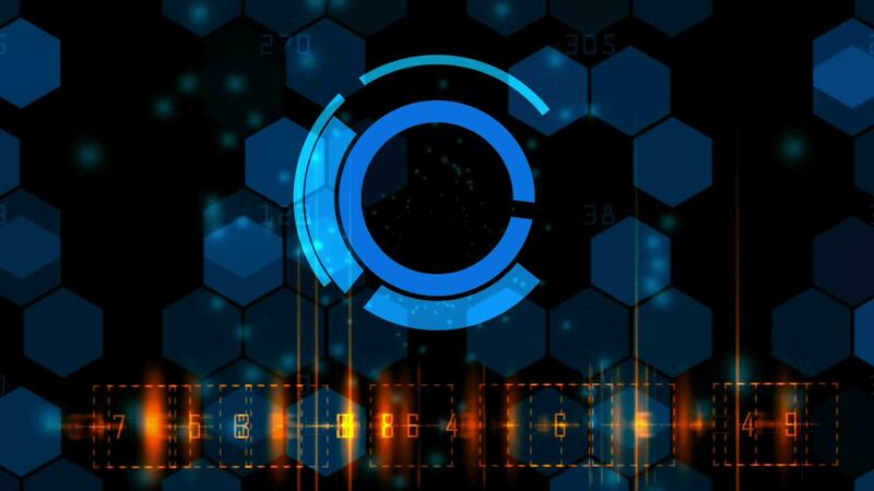 Blue circle and code numbers with beautiful Animation, Futuristic ...