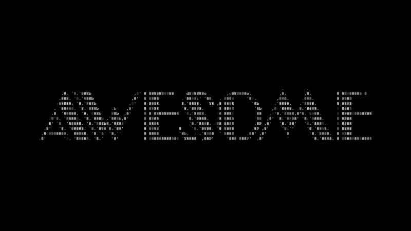 Awesome Ascii Animation On White Background Ascii Art Code Symbols With Shining And Glittering