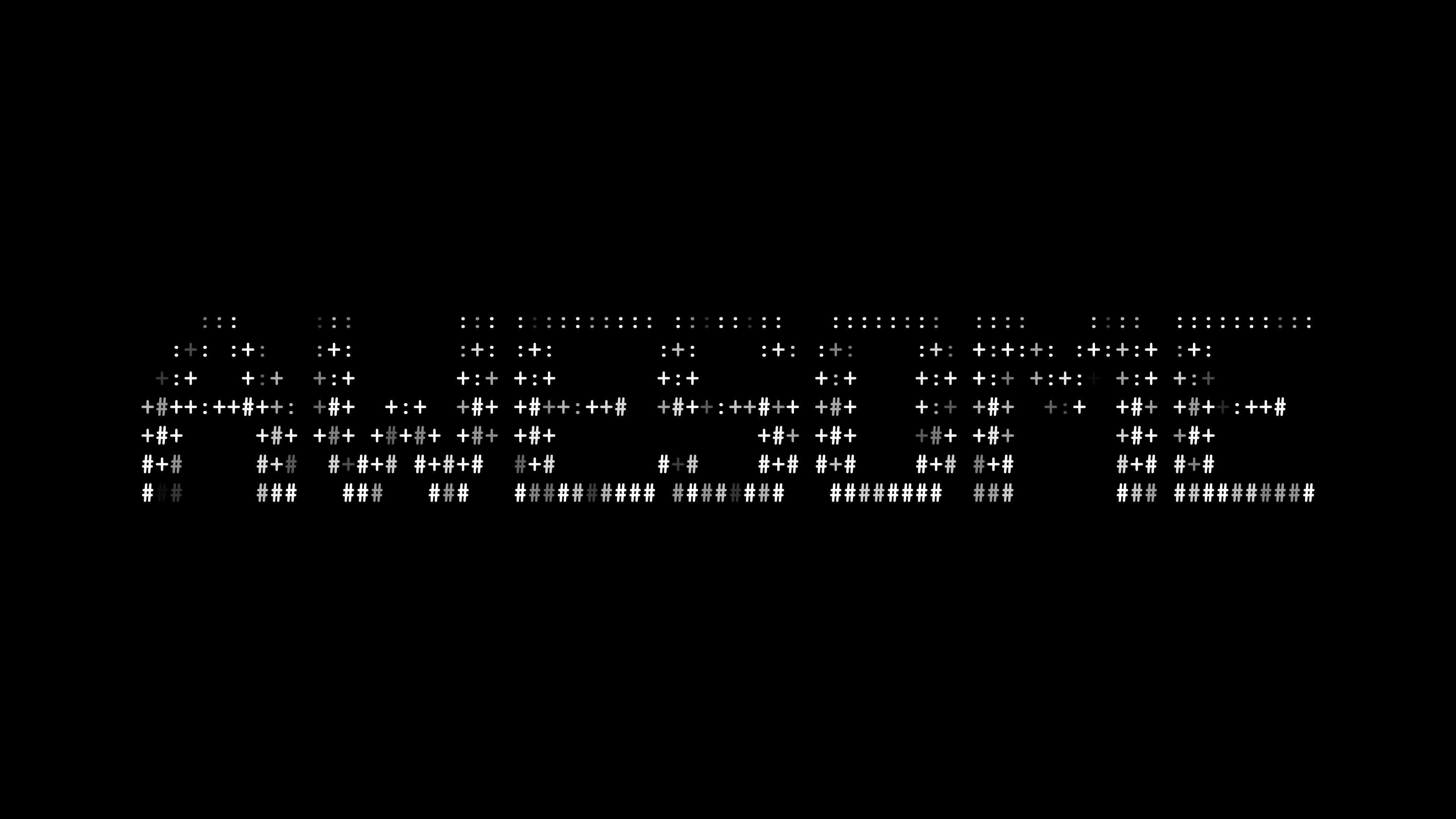 Awesome Ascii Animation Loop On Black Background Ascii Code Art Symbols Typewriter In And Out