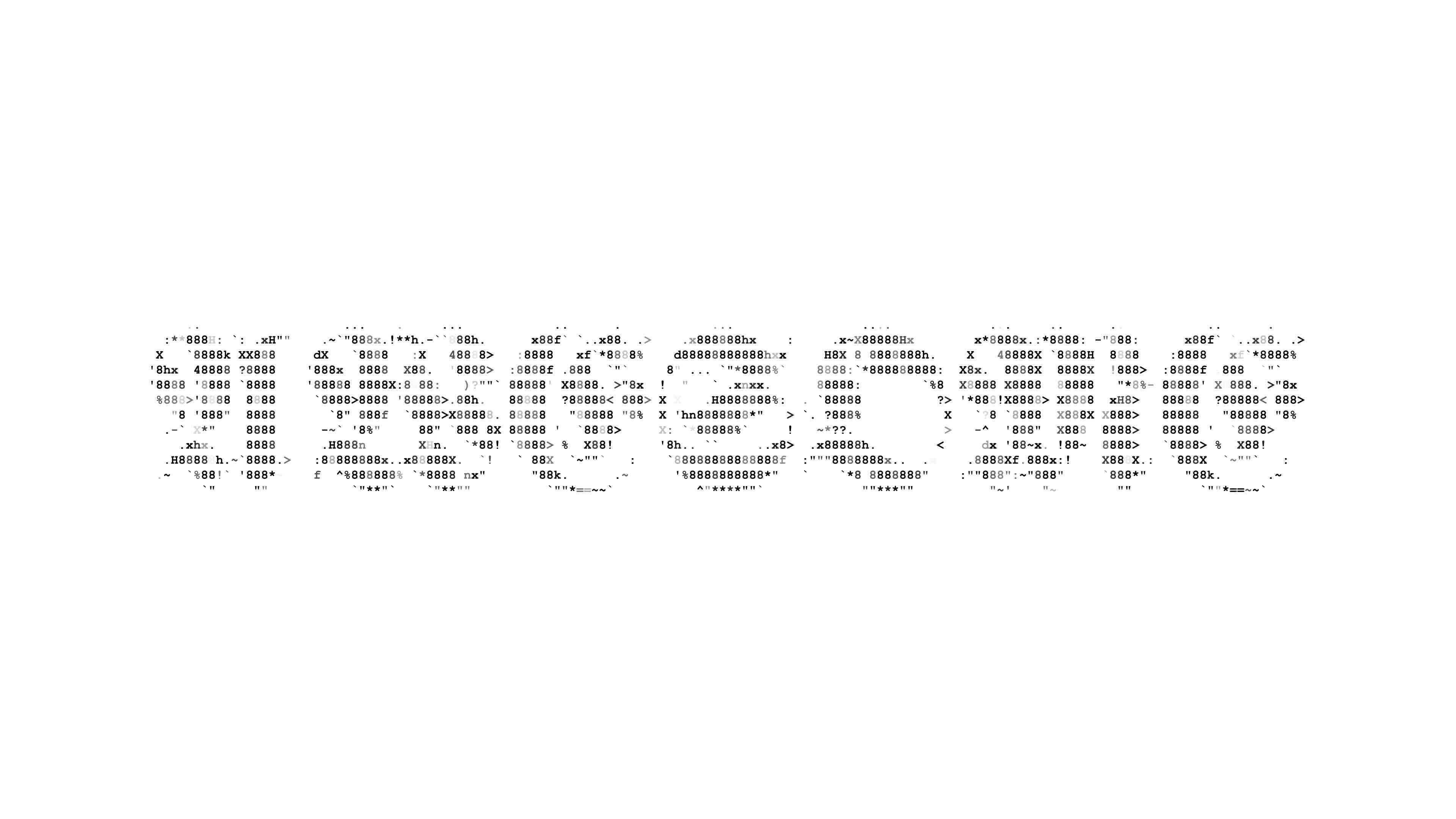 Awesome Ascii Animation On Black Background Ascii Art Code Symbols With Shining And Glittering
