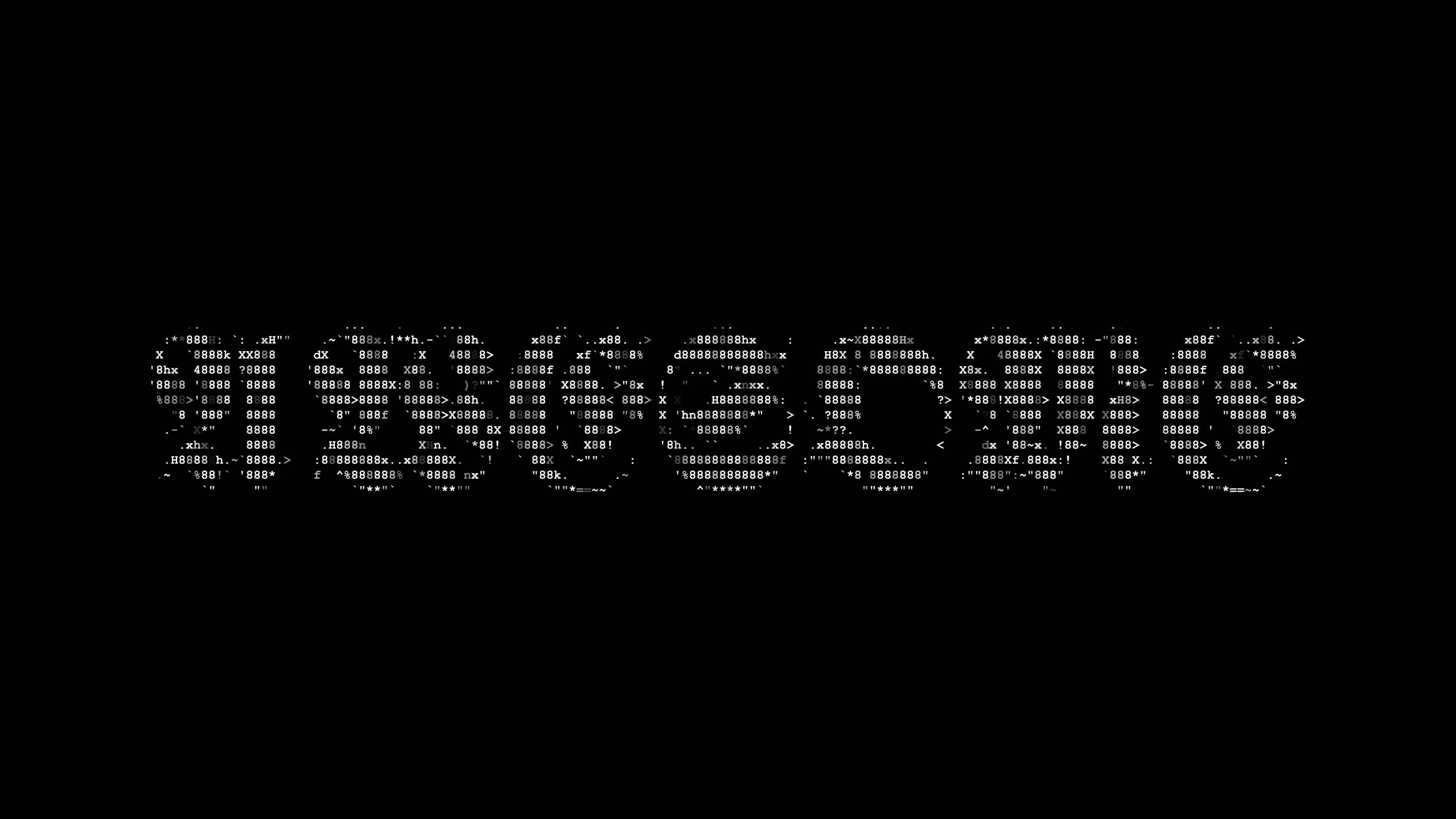 Awesome Ascii Animation Loop On Black Background Ascii Code Art Symbols Typewriter In And Out