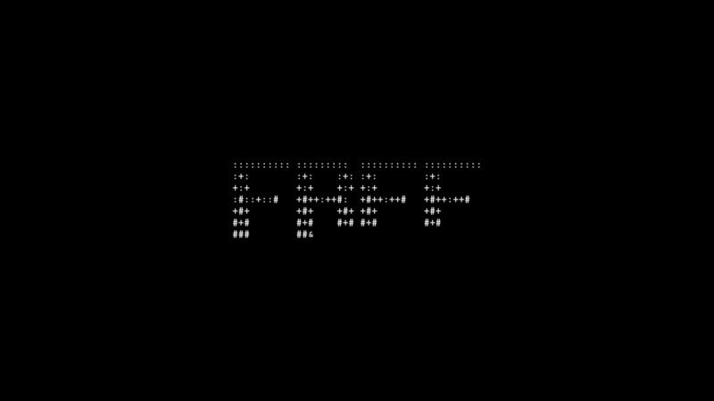 Free ascii animation loop on black background. Ascii code art symbols ...