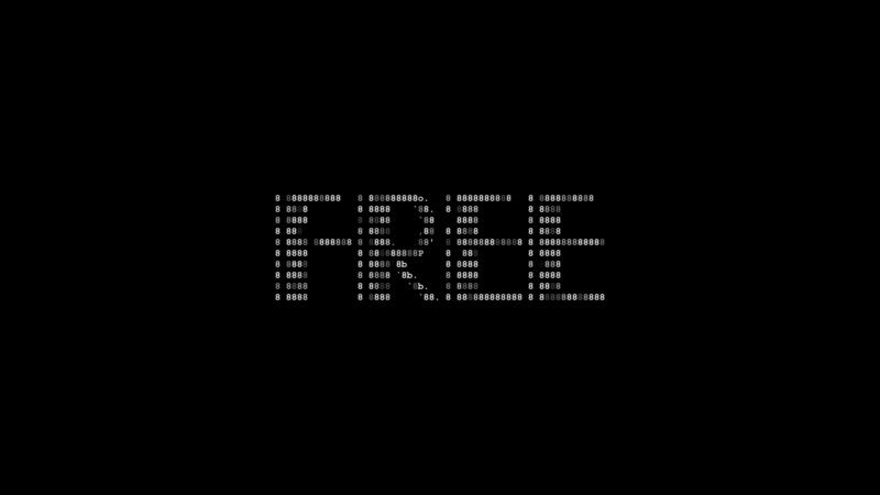 Free ascii animation loop on black background. Ascii code art symbols typewriter in and out ...