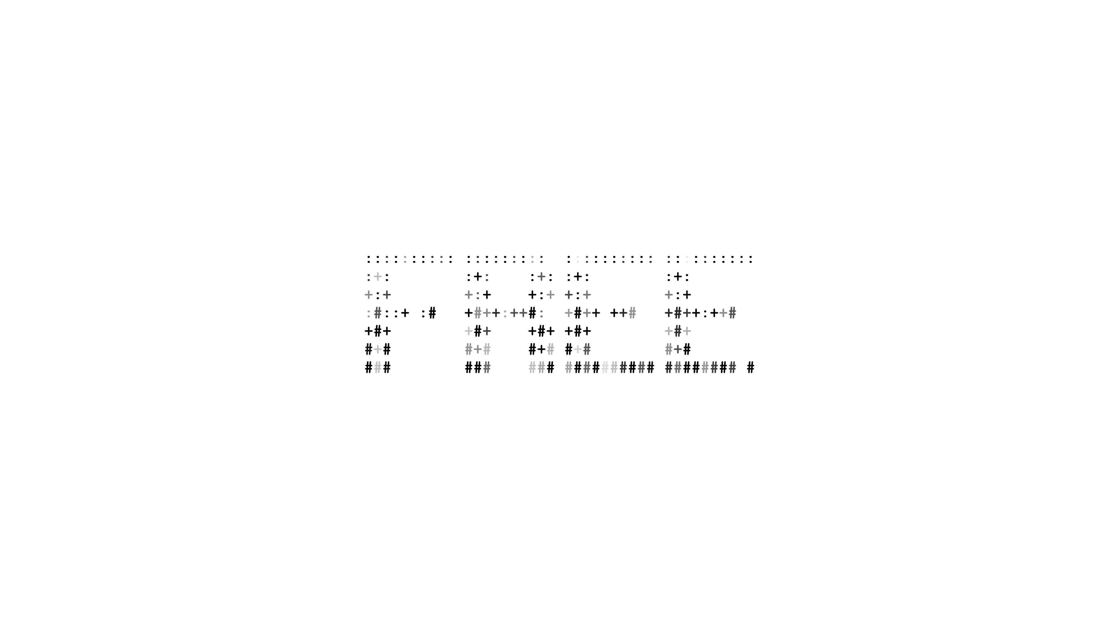 Free Ascii Animation On White Background Ascii Art Code Symbols With Shining And Glittering