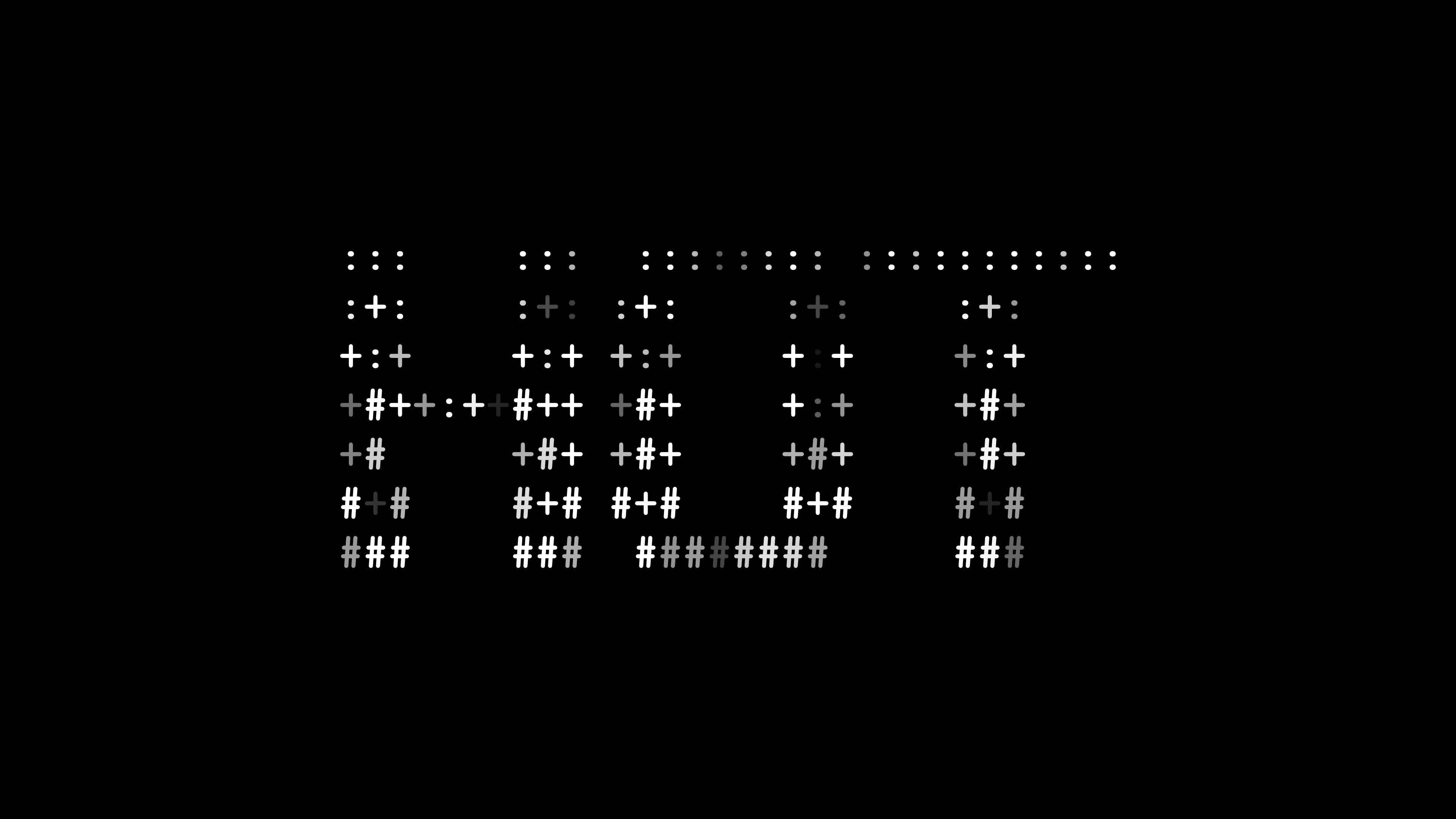 Hot Ascii Animation On Black Background Ascii Art Code Symbols With Shining And Glittering