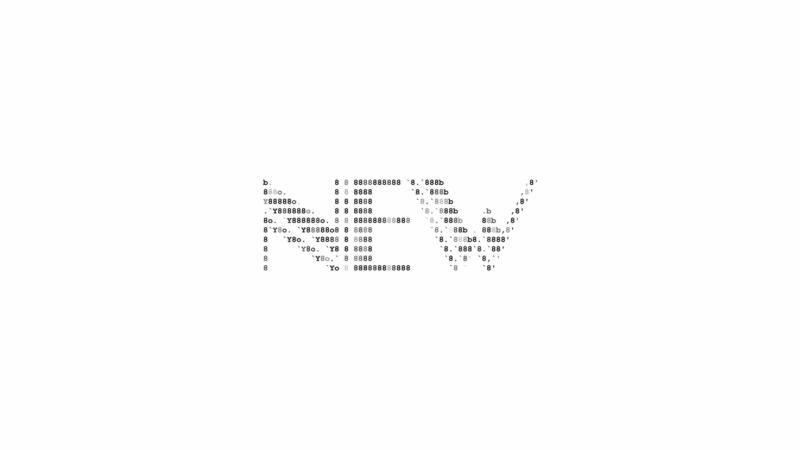 New Ascii Animation Loop On White Background Ascii Code Art Symbols Typewriter In And Out