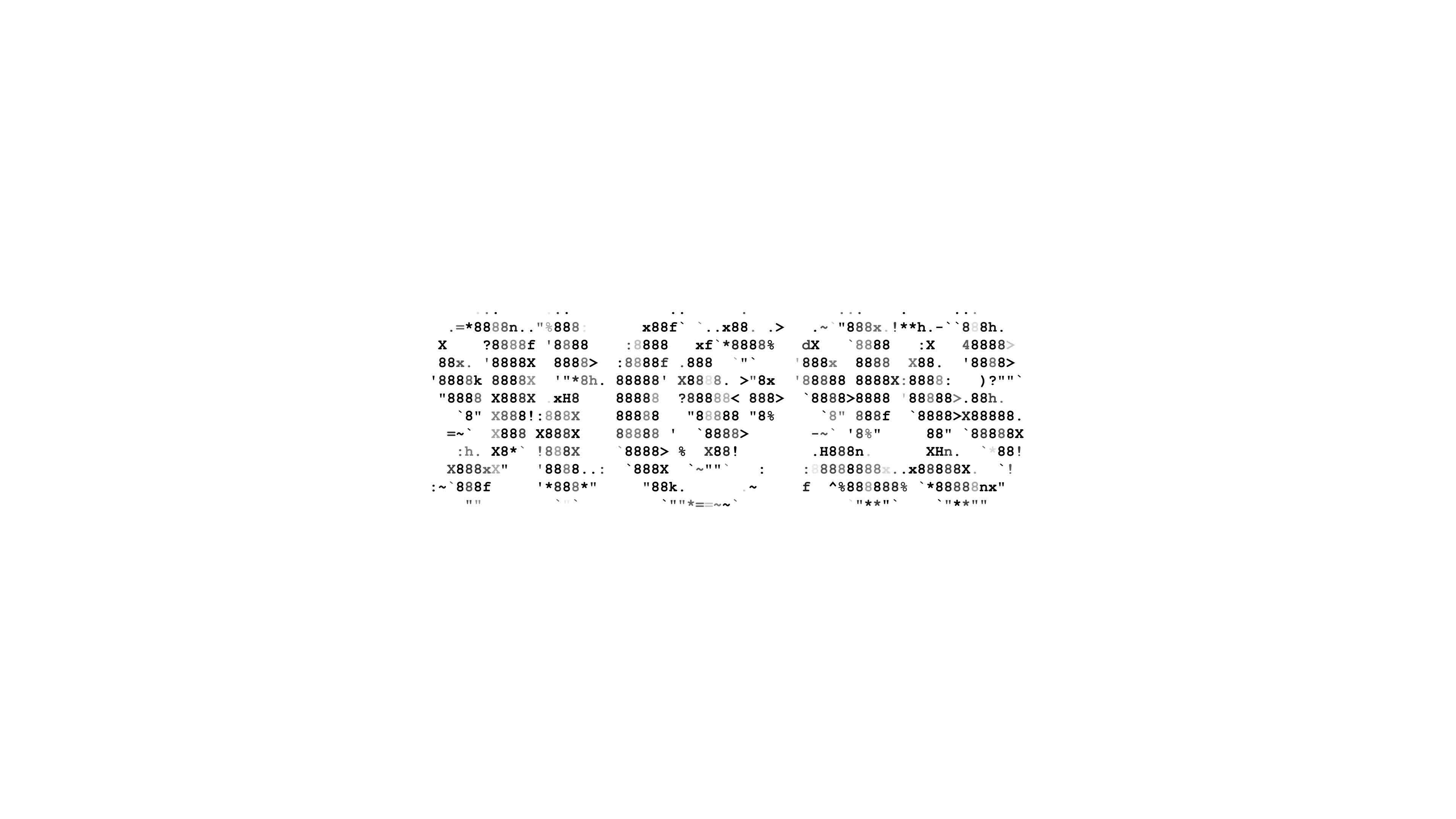 New Ascii Animation Loop On White Background Ascii Code Art Symbols