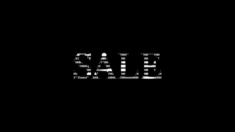Sale ascii animation loop on black background. Ascii code art symbols ...
