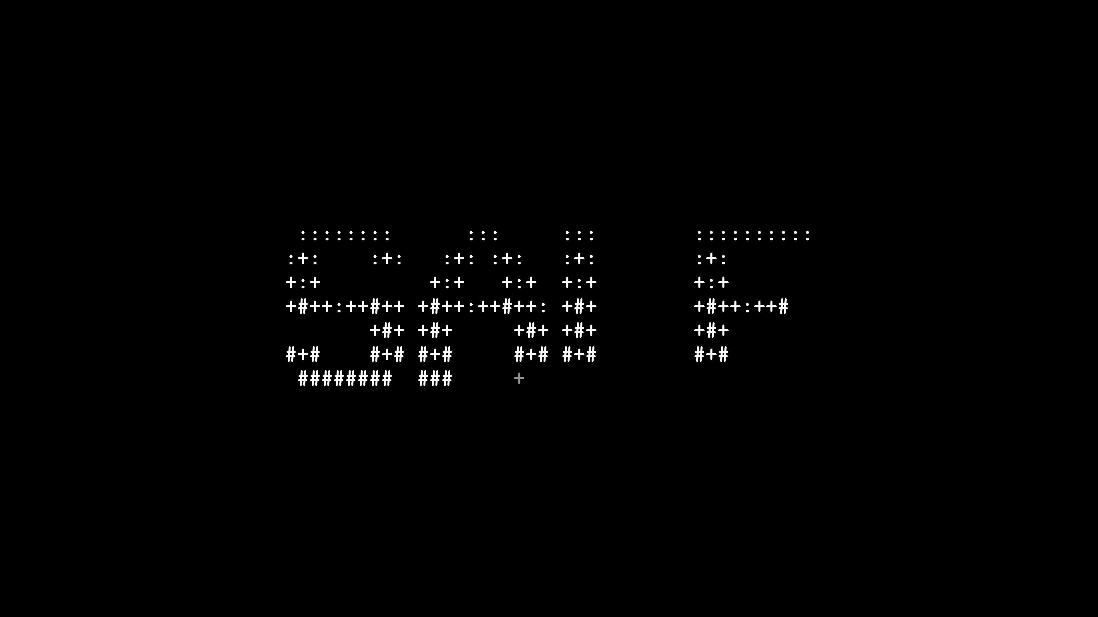 Sale ascii animation loop on black background. Ascii code art symbols typewriter in and out ...