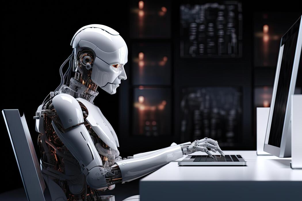 Robot Typing Stock Photos, Images and Backgrounds for Free Download