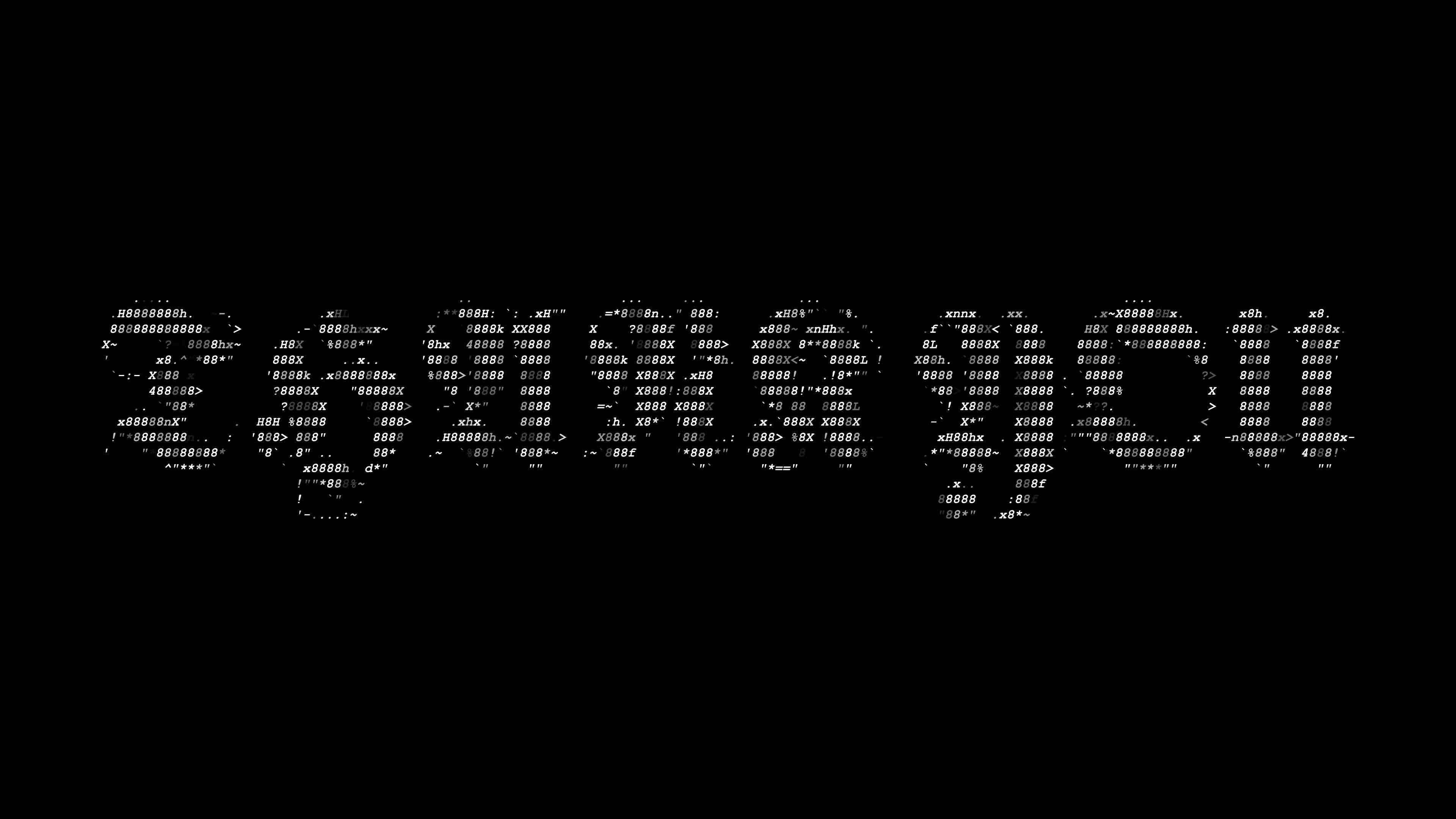 Thank You Ascii Animation Loop On Black Background Ascii Code Art Symbols Typewriter In And Out