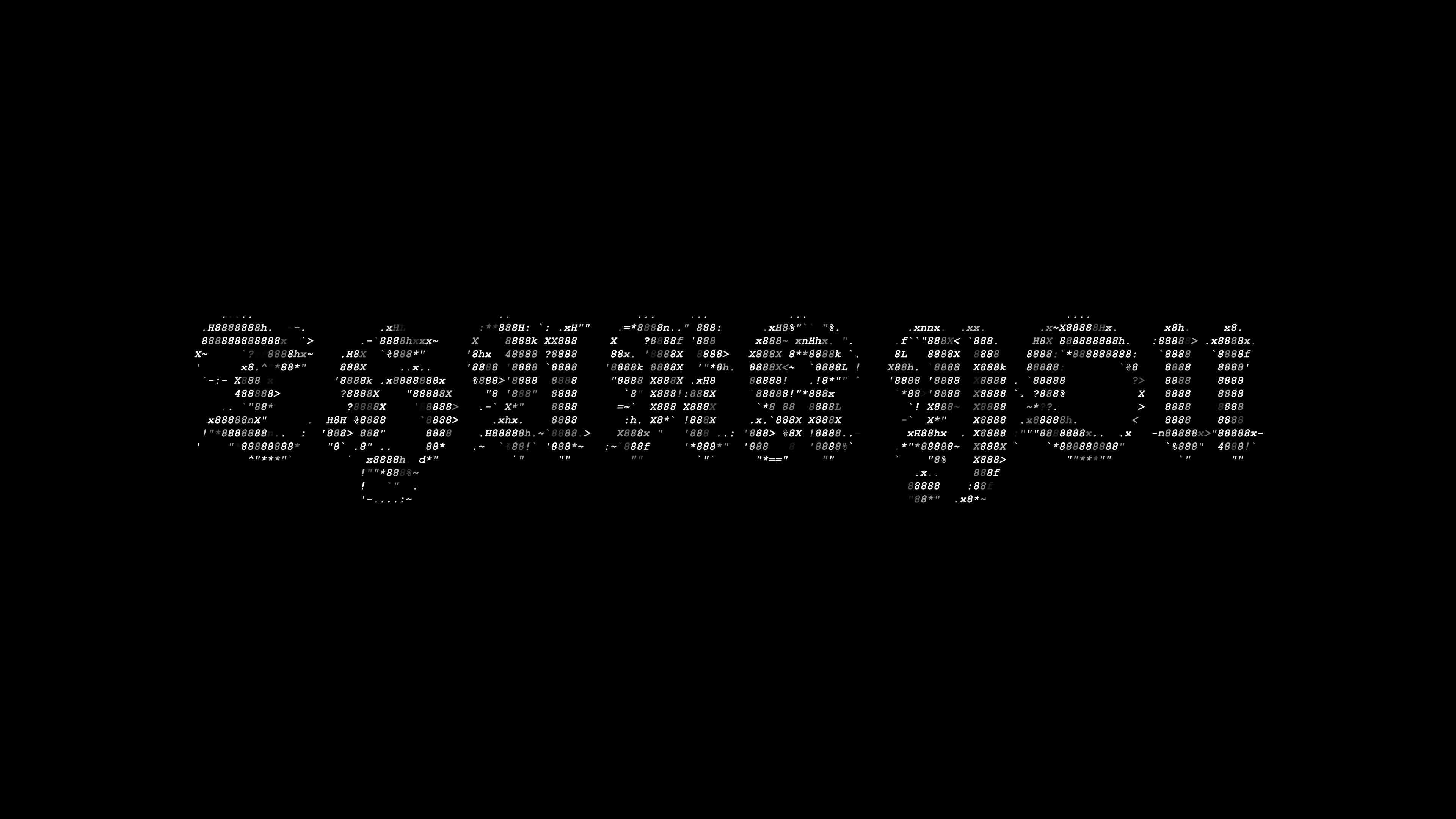 Thank You Ascii Animation On Black Background Ascii Art Code Symbols With Shining And