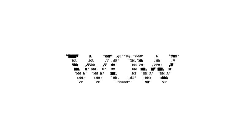 Wow Ascii Animation Loop On White Background Ascii Code Art Symbols Typewriter In And Out