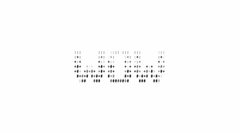 Wow Ascii Animation Loop On White Background Ascii Code Art Symbols