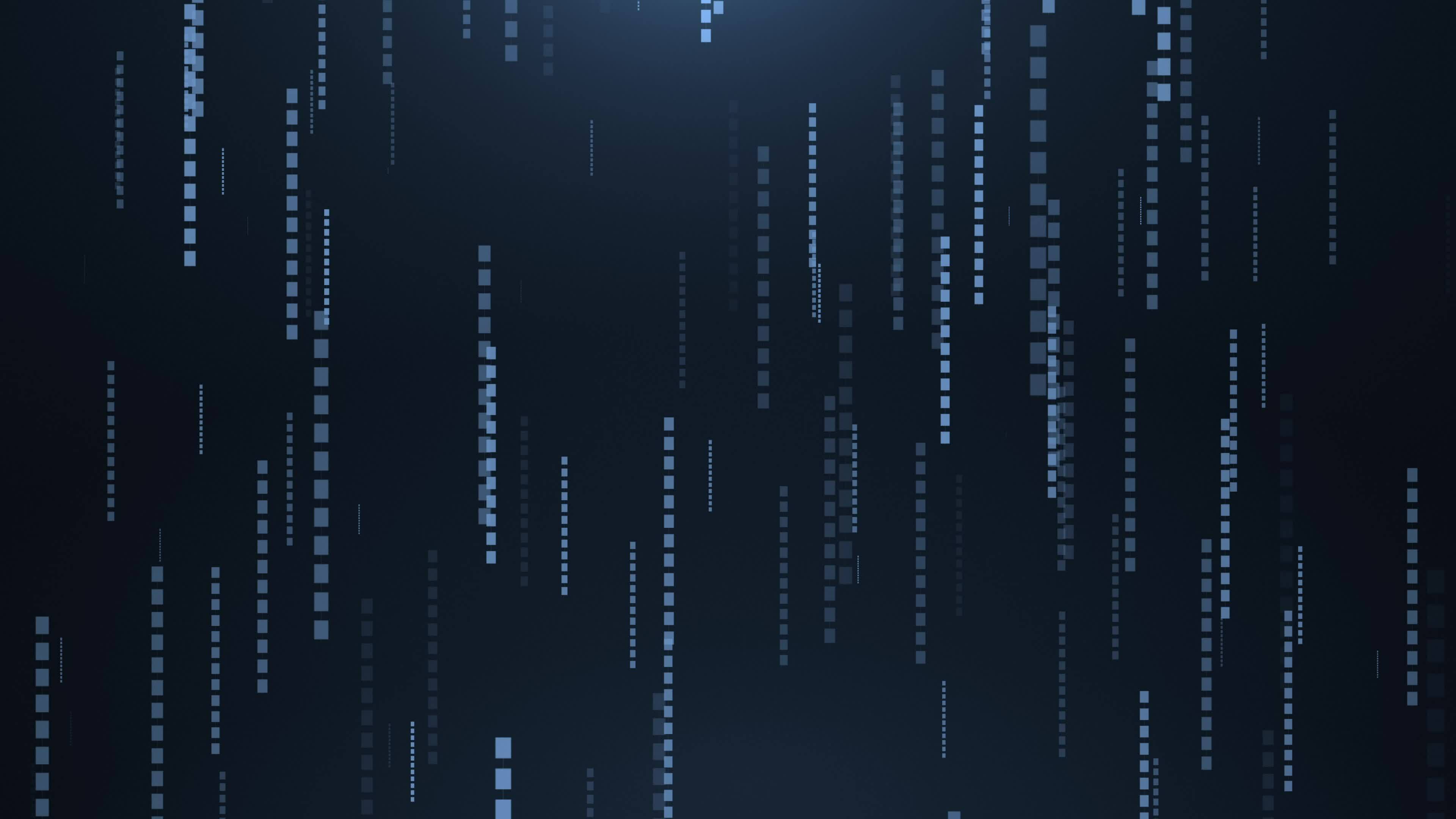 Abstract And Flowing Volumetric Blue Shapes That Attract Each Other And