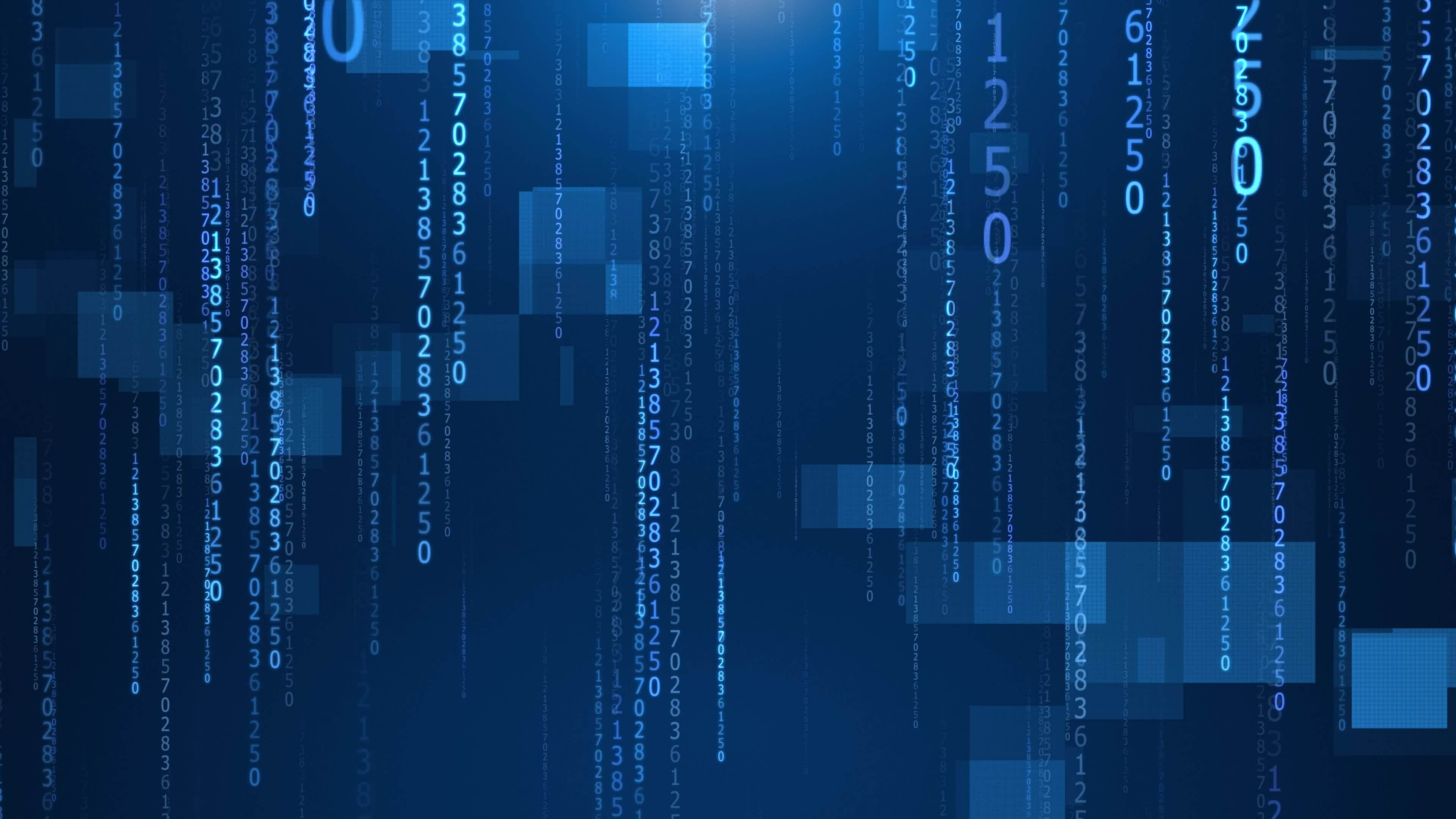 Abstract Blue Binary Code Background Web Developer Digital Computer Code Information Flow Of