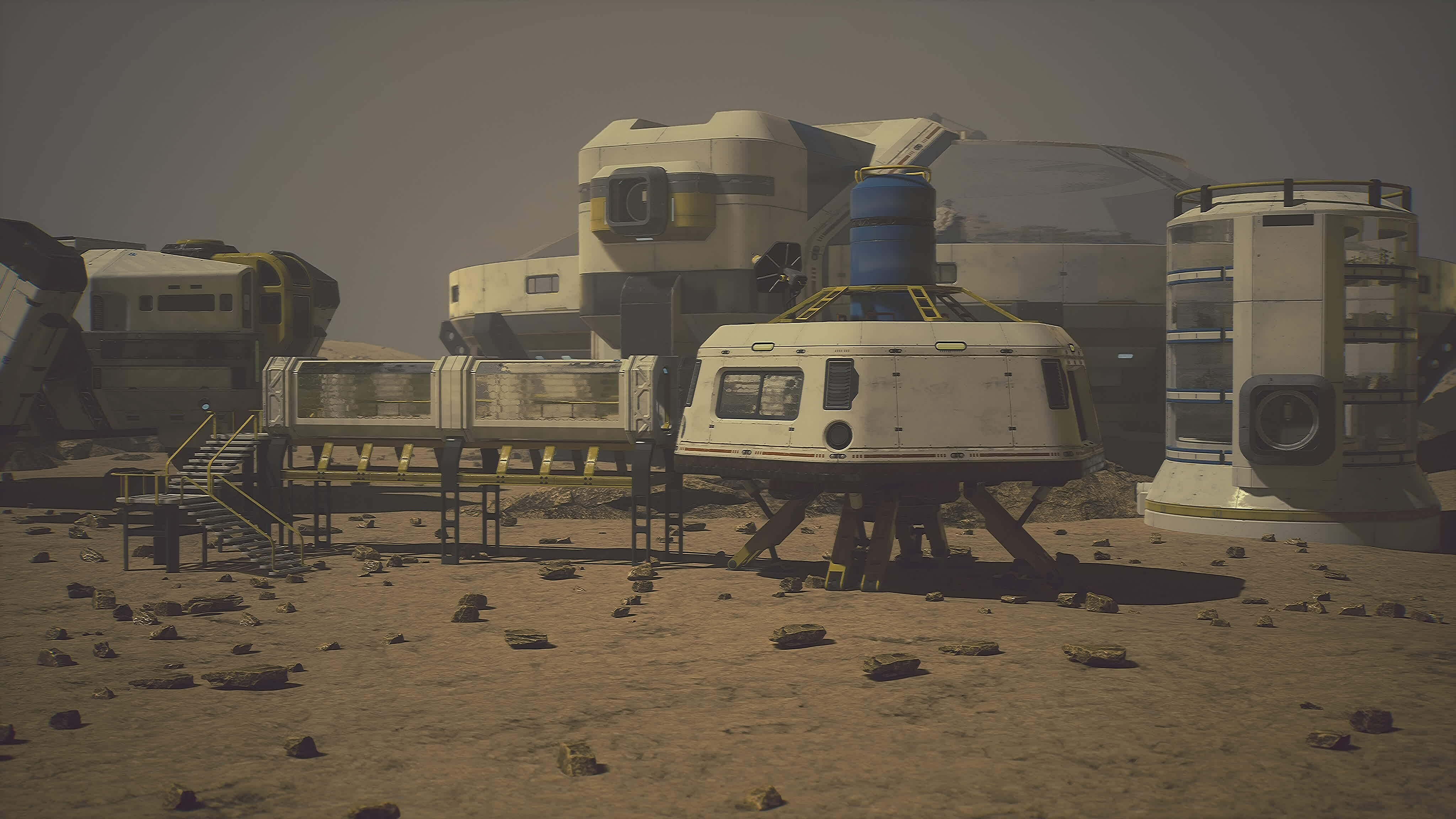 Base and spaceship on Planet Mars 35578395 Stock Video at Vecteezy