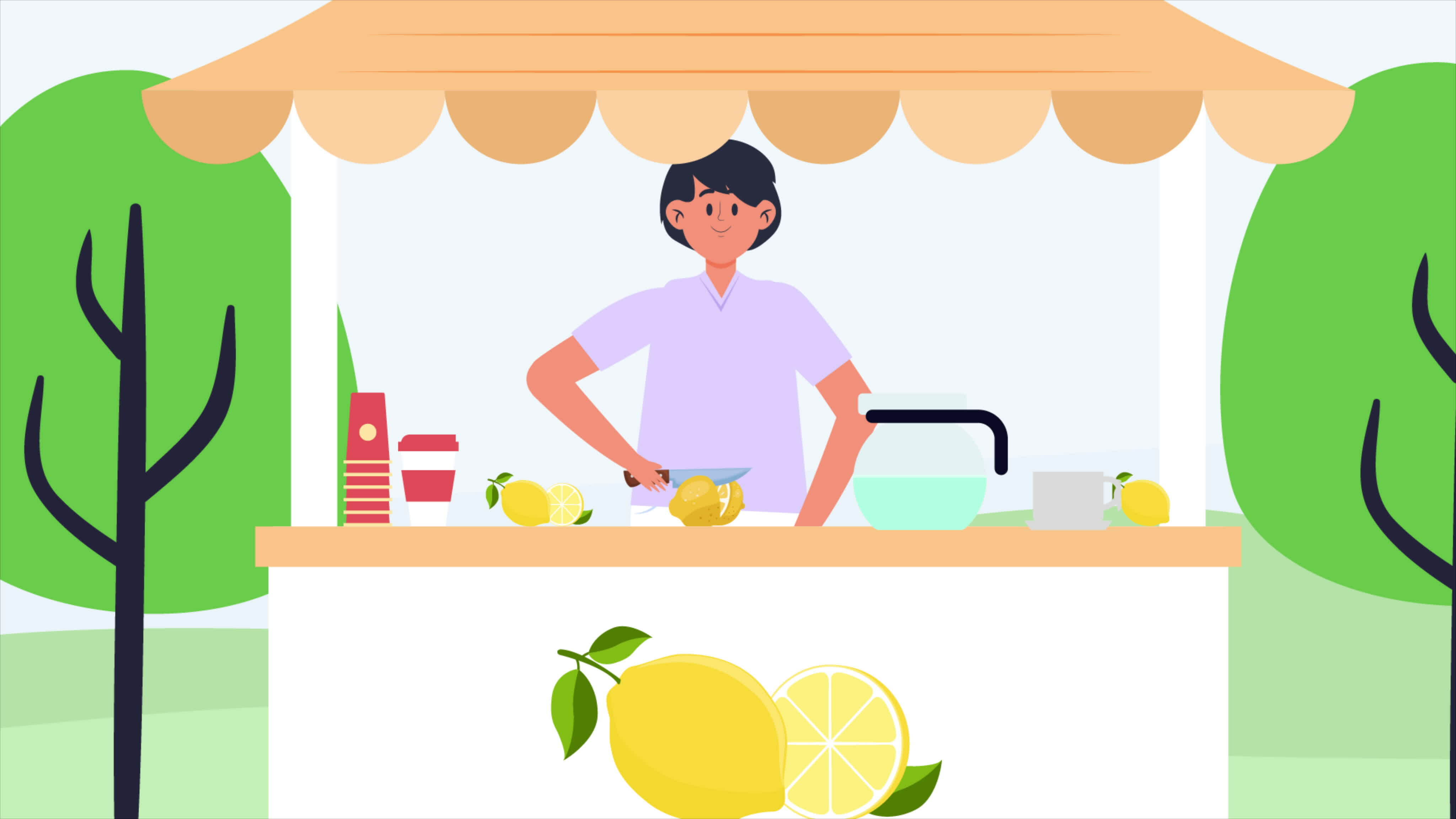 Natural Fruit Juice Vendor Cutting Lemon 35578786 Stock Video At Vecteezy