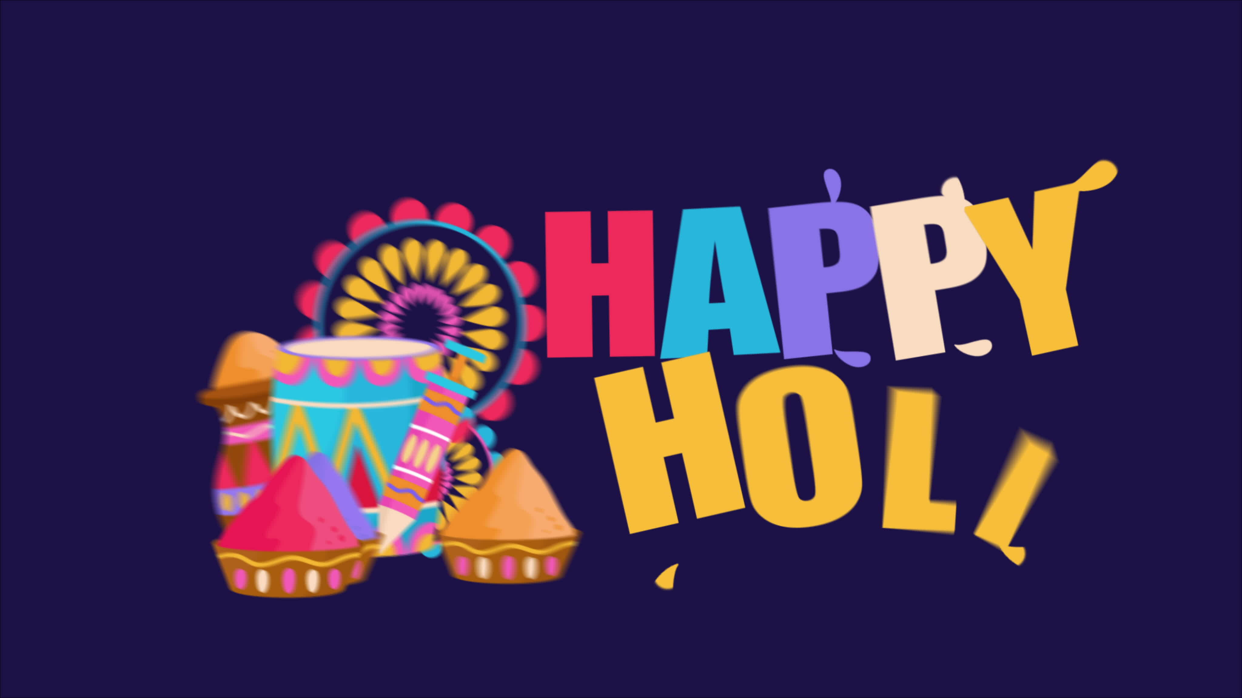 Happy Holi Festival Background Animation 35578788 Stock Video at Vecteezy