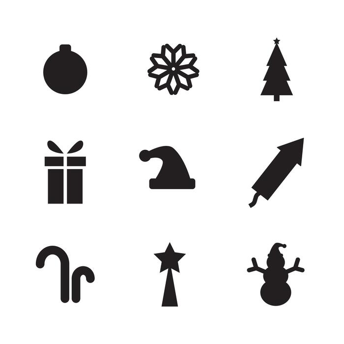 Simple Christmas Icons Vector Art, Icons, and Graphics for Free Download