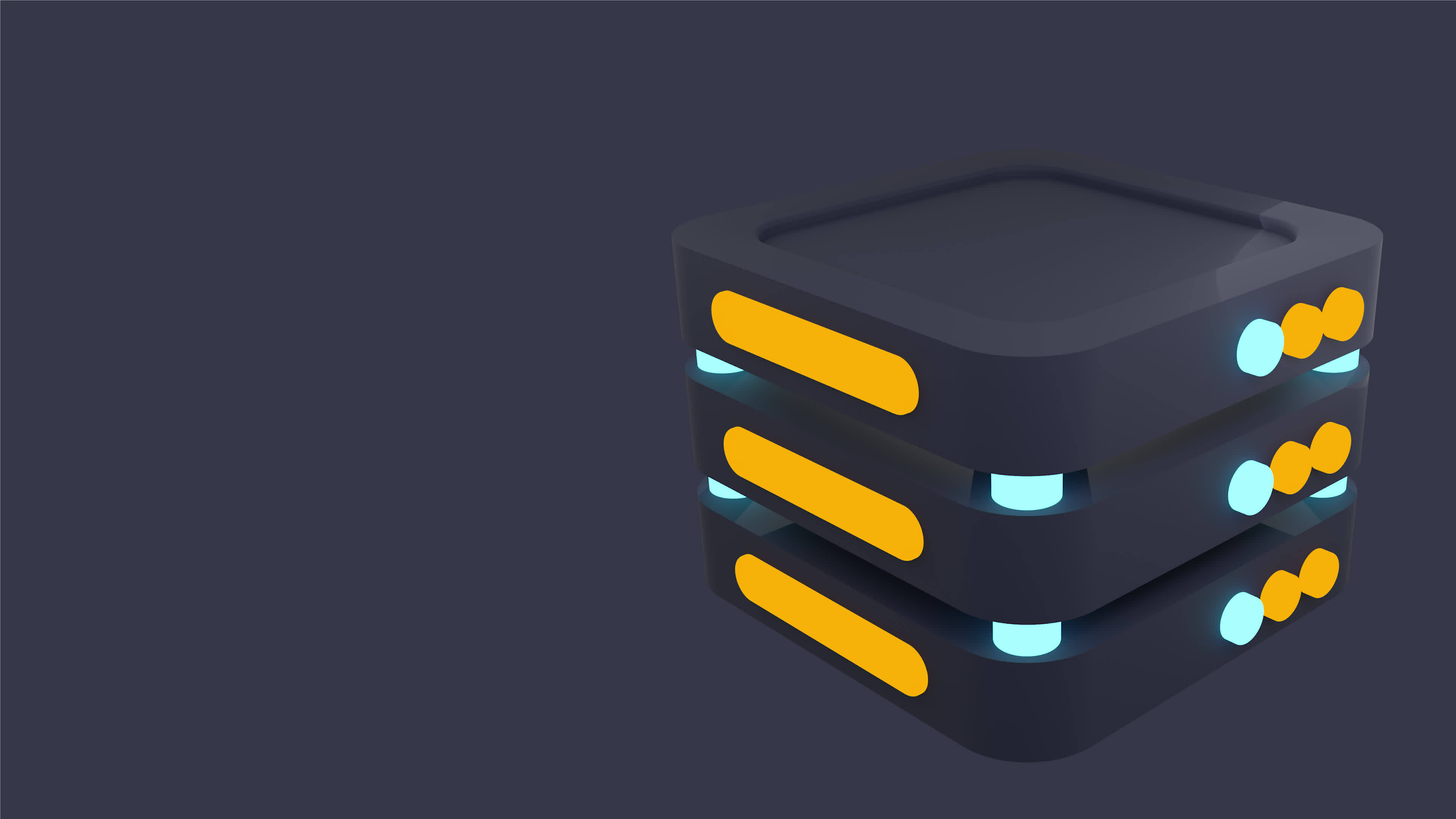 3D server animation. Computer server 3d render. Cloud computing ...