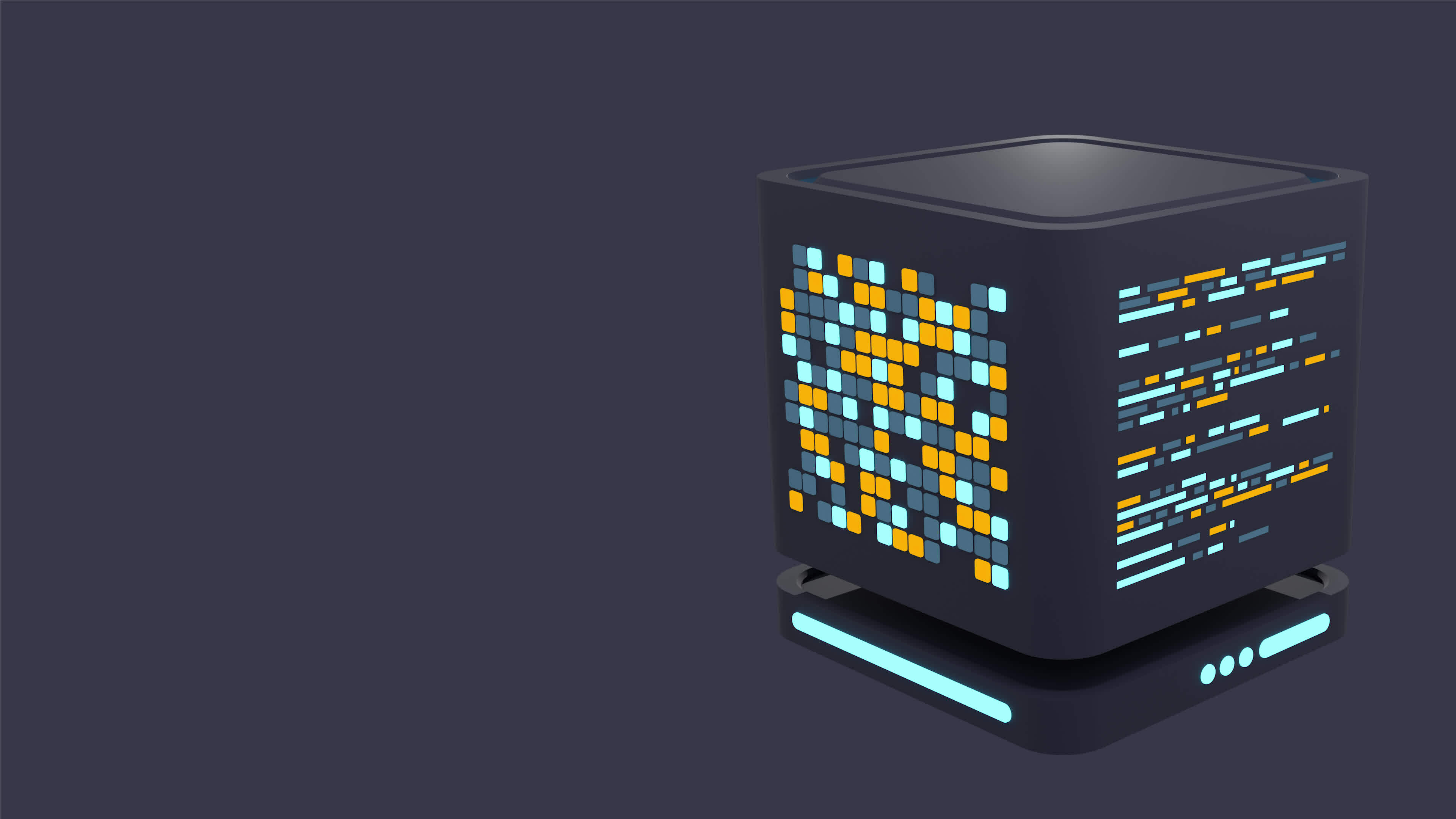 3D server animation. Computer server 3d render. Cloud computing ...