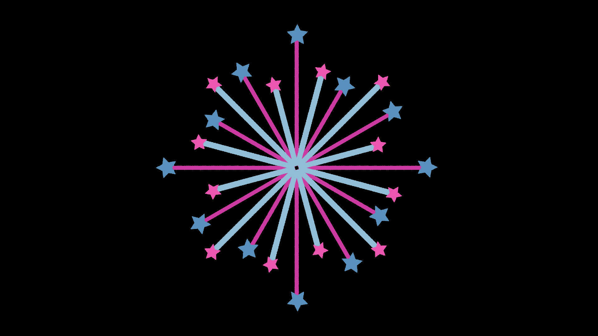 Blue And Pink Starburst On A Black Background New Year Fireworks Alpha Animation 35622871 Stock