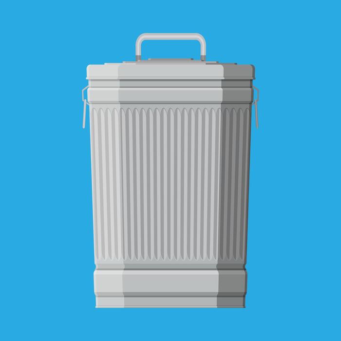 Metal Trash Can Vector Art, Icons, and Graphics for Free Download
