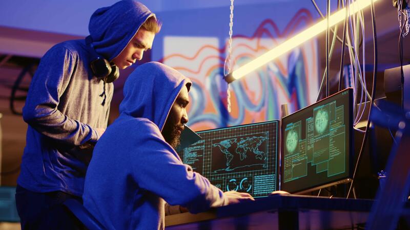 Hackers in secret underground warehouse trying to steal valuable data ... Hackers in secret underground warehouse trying to steal valuable data ...